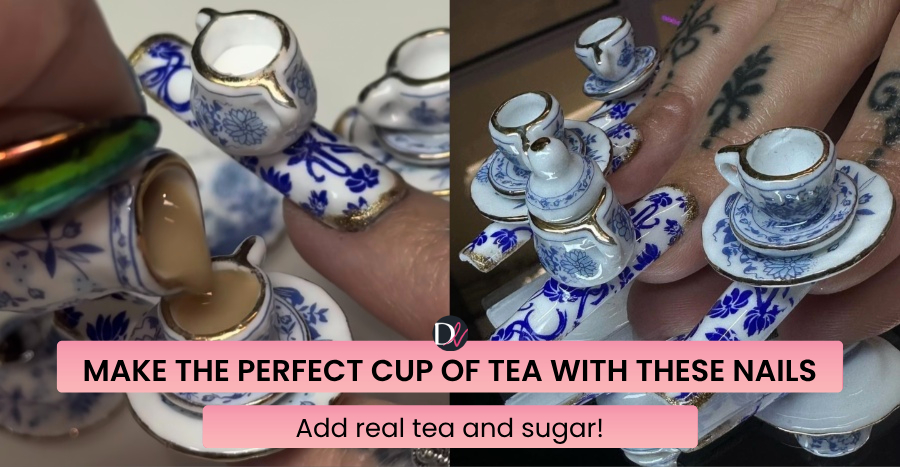 These Tea Set Nails Can Hold Real Tea and Sugar - How Quirky! | Daily ...